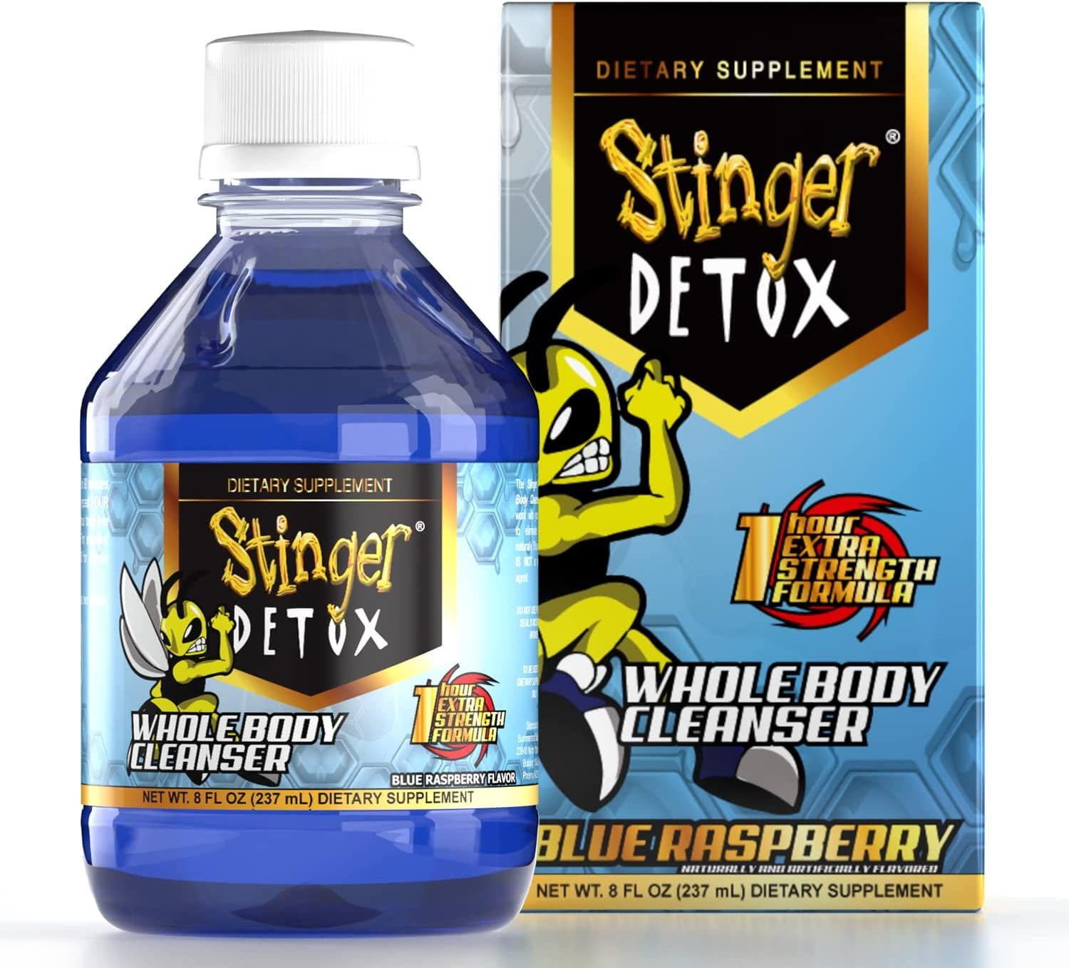 Stinger Detox Whole Body Cleanser 1 Hour Extra Strength Drink – Blue Raspberry – 8 FL OZ ...