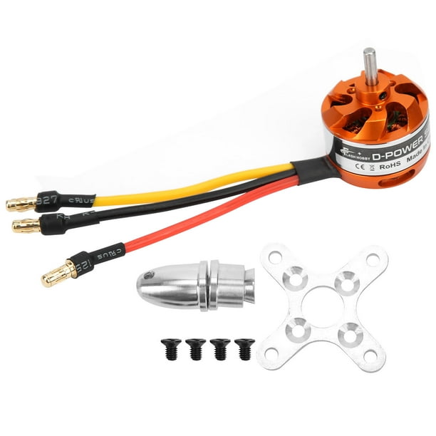 Brushless Motor, D2822 Motor Replacement RC Fixed-Wing Airplane Motor ...