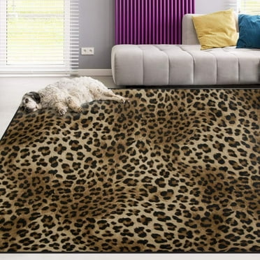 nuLOOM Annette Modern Leopard Print Area Rug, 4' x 6', Baby Pink ...