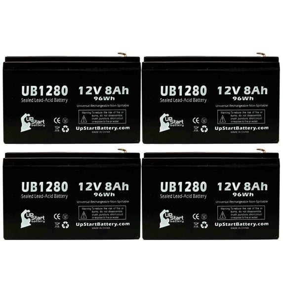 4x Pack - Compatible Altronix AL300ULM Battery - Replacement UB1280 ...
