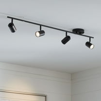 Pro Track 4-Light Heads LED Ceiling Track Light Fixture Kit GU10 ...