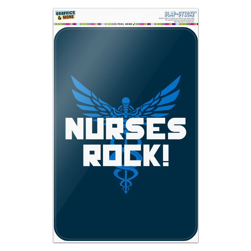 Nurses Rock RN Caduceus Staff of Hermes Home Business Office Sign ...