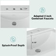 Pedestal Sinks, Ceramic Sink for Bathroom, Rectangular Shape, Space ...