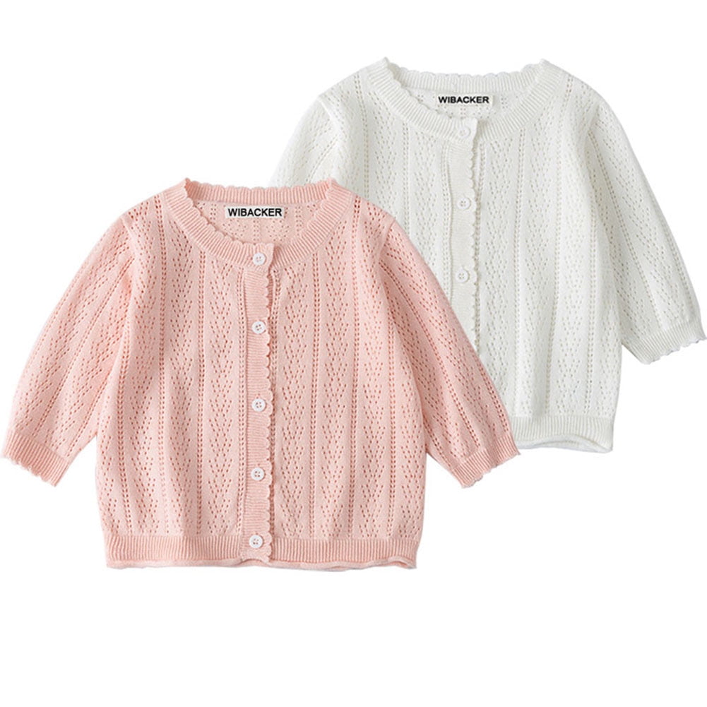 WIBACKER 1-6T Girls Long Sleeve Botton Down Cardigan Sweater Toddler ...