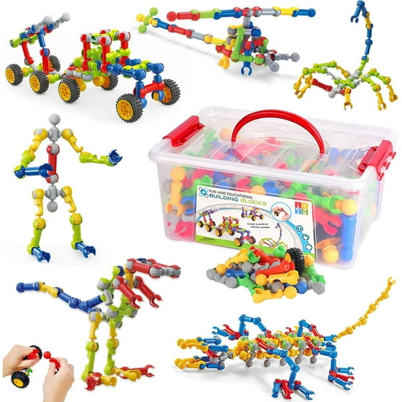 TOWER TUBES Stem Fort Building Kit - 510 Pieces for Kids 7+, Indoor and ...