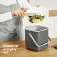 BLUE GINKGO Plastic Kitchen Compost Bin | Countertop Food Waste ...