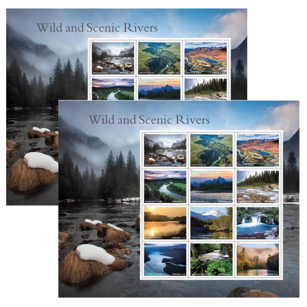 Wild and Scenic Rivers USPS Forever Postage Stamp 2 Sheets of 12 US ...