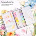 PHOENIX Pastel Watercolor Paint Set, 12 Half Pan Soft Muted Colors ...