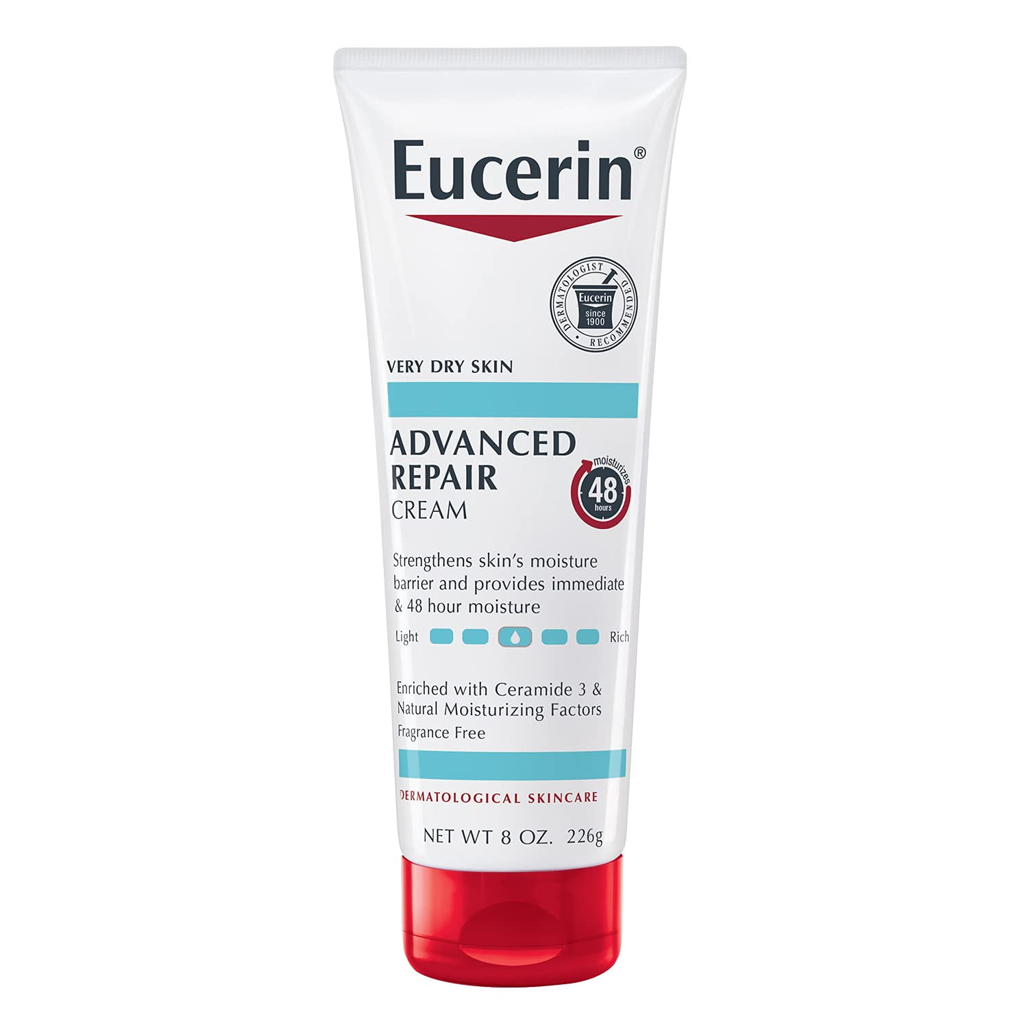 Crema corporal Eucerin Advanced Repair para piel muy seca, tubo de 240 ...