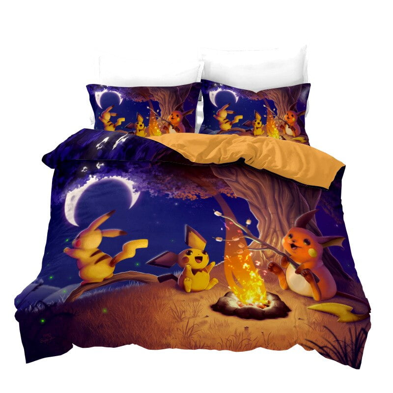 Click here for Aiouniya Pokemon Bedding Set Pikachu Duvet Cover P... prices