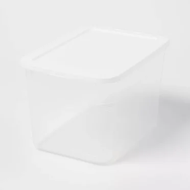 Mainstays Large Lidded Storage Containers, White, Set of 4 - Walmart.com