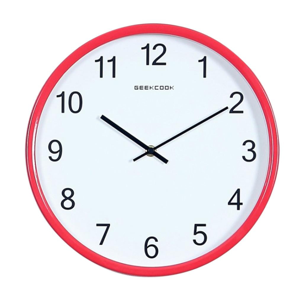 Easy To Read Large Silent Wall Clock Battery Powered Analog Wall Clock ...