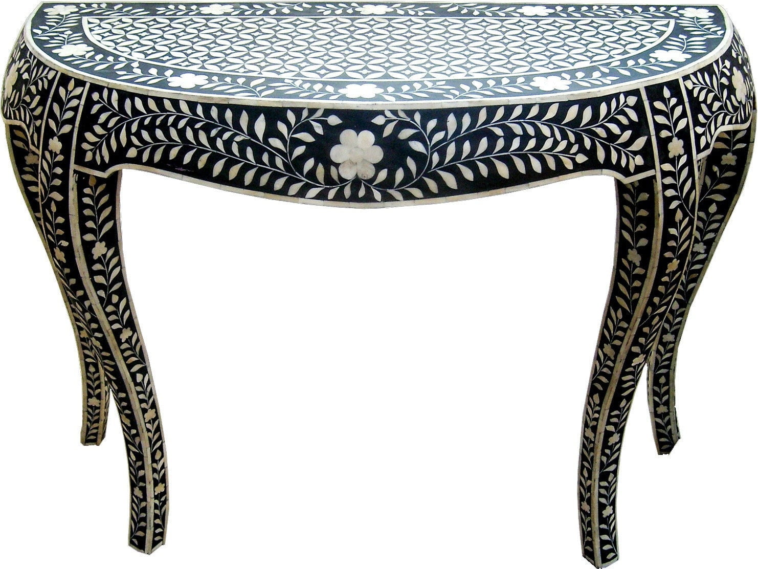 French Bone Inlay Console Black, Bone Inlay Desk, Bone inlay furniture ...