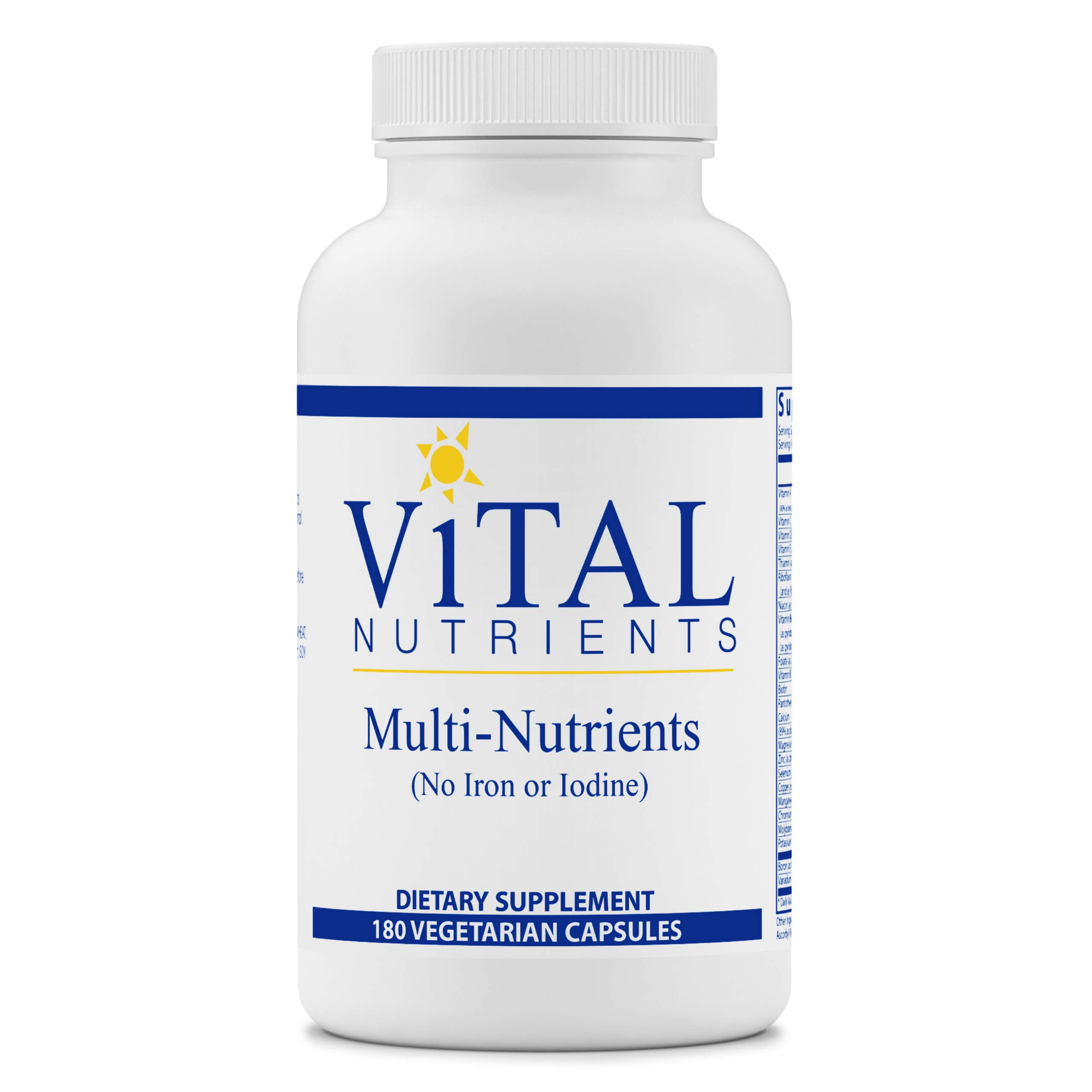 Vital Nutrients - Multi-Nutrients (No Iron or Iodine) - Comprehensive ...