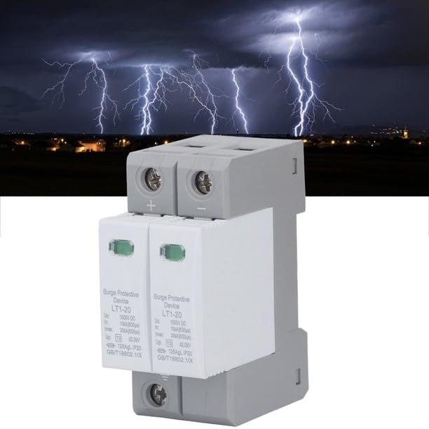 PV Surge Protector, Modular Design 2P Rail Installation Voltage Surge ...