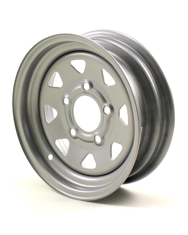 12X4 5-Lug on 4.5" Silver Spoke Trailer Wheel - Walmart.com