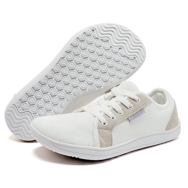 Hobibear Women Wide Toe Sneakers Casual Lightweight Outdoor Walking Shoes White Us 9