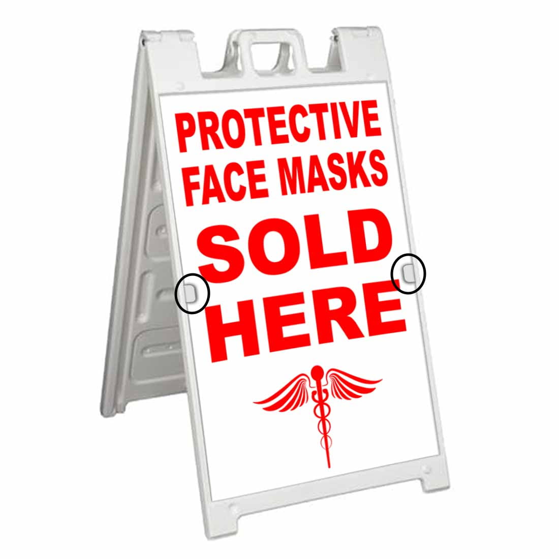 Protective Face Masks Sold Here (24" X 36") Deluxe A-Frame Signicade ...
