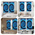Blue and Black Tie Dye Pattern Blackout Curtains,Triple Weaved Fabric ...