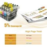 LC-103 High Yield Ink Cartridges, Compatible for Brother MFC-J Printers ...
