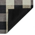 Free Shipping! 6X8 Black/Taupe Gingham Area Rug W/TPR - Walmart.com