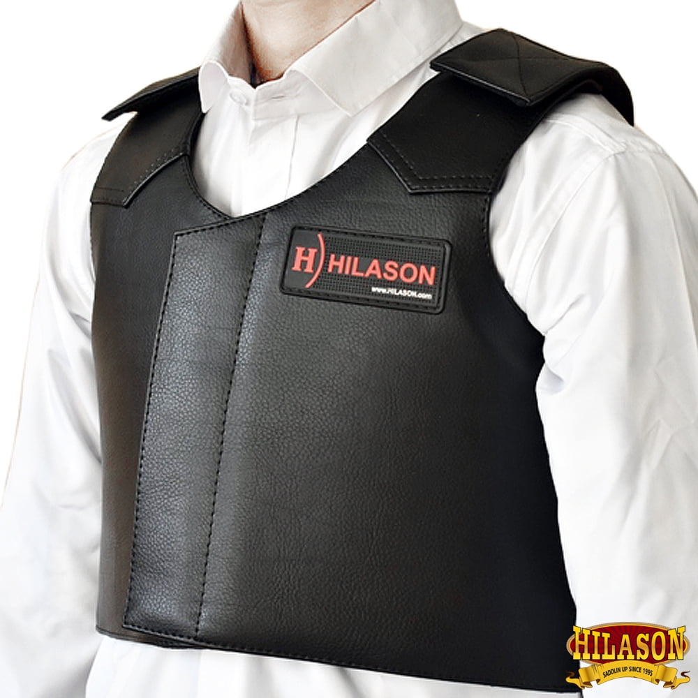 Equestrian Horse Riding Vest Safety Protective Junior Leather Rodeo ...