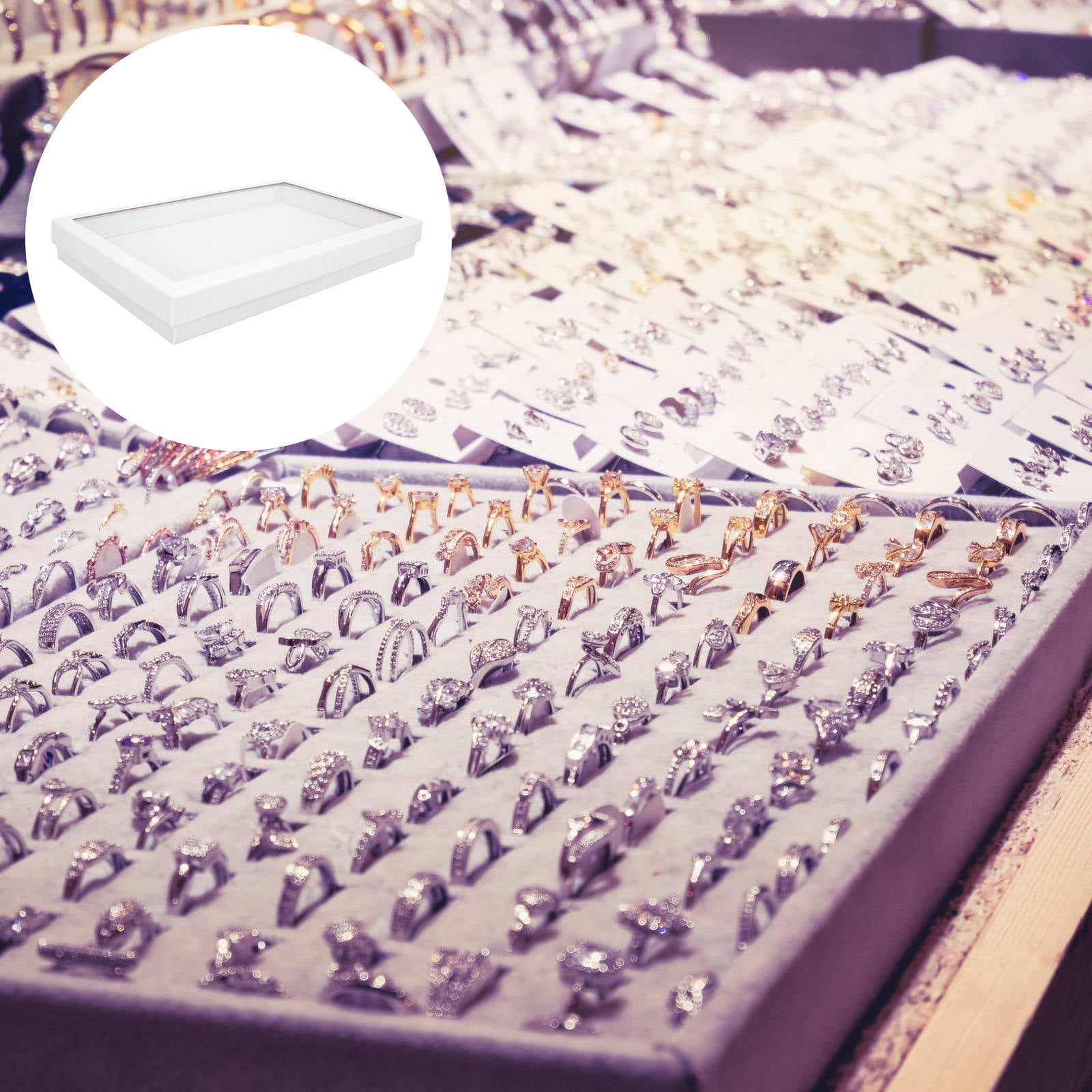 Click here for Kallory Small Jewelry Box Rectangular White Paper... prices