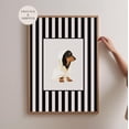 Affixzi Dachshund in a Bath Towel Wall Art Print, Weiner Dog Bathroom ...