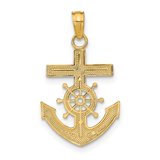 Finest Gold 14K Yellow Gold Mariners Cross Pendant - Walmart.com