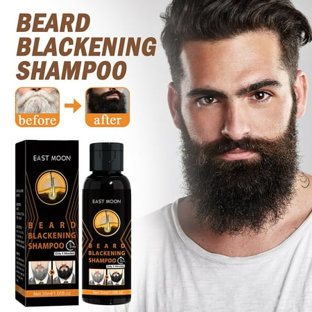 Instant Dark Beard Shampoo, Permanent Beard Dye Shampoo For Men ...