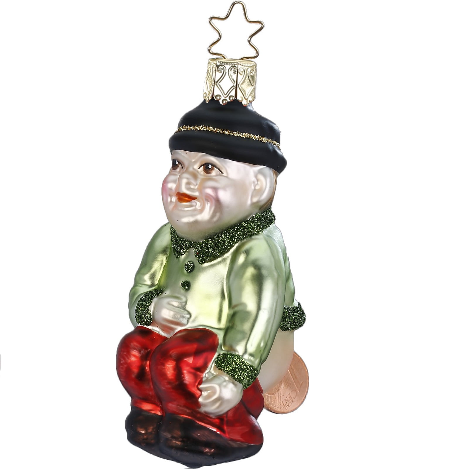 Inge Glas Cash Cow German Glass Christmas Tree Ornament FREE BOX ...