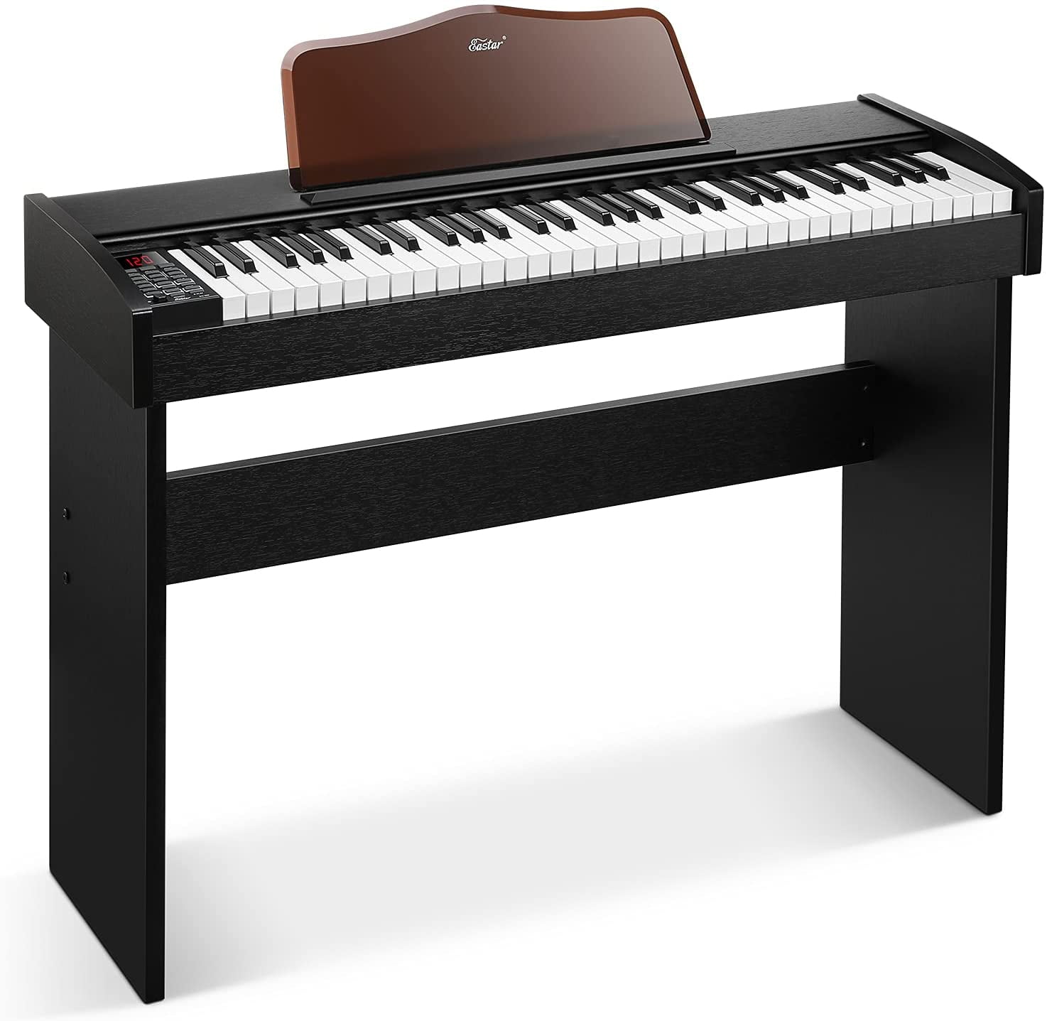 Eastar 61 Key Wooden Classic Digital Piano Full Size Keyboard for ...
