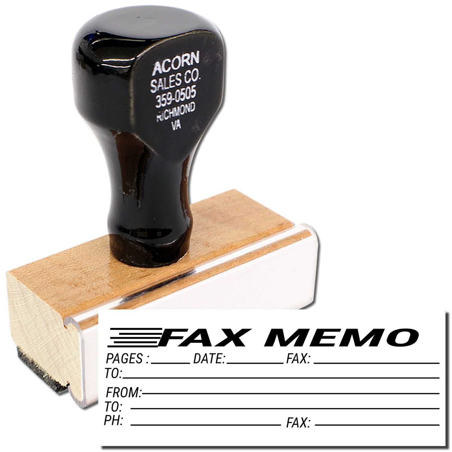 Large Fax Memo Rubber Stamp, Wooden Handle Rubber Stamp, Laser Engraved ...