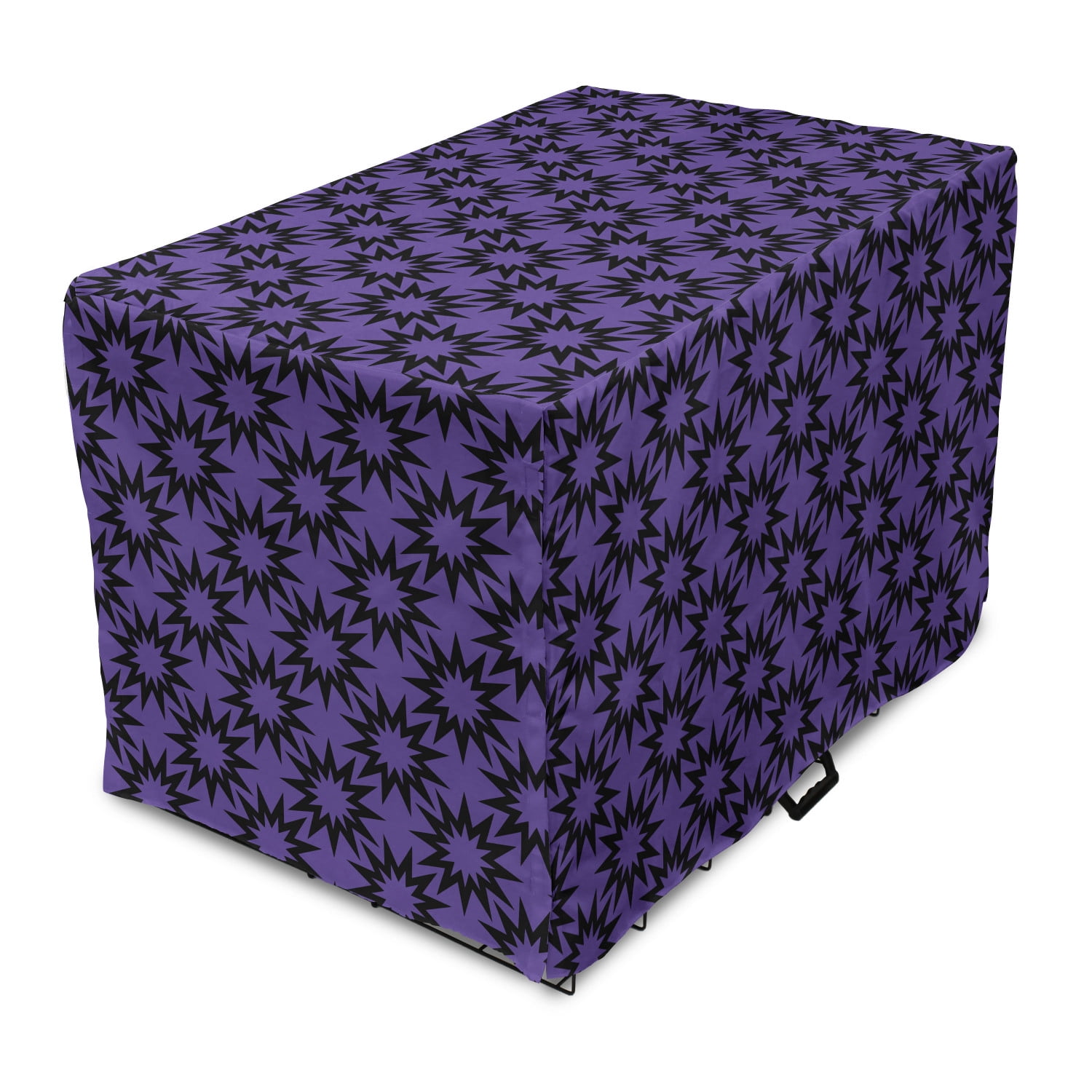 Geometric Dog Crate Cover, Monochromatic Pattern of Continuous Sun ...
