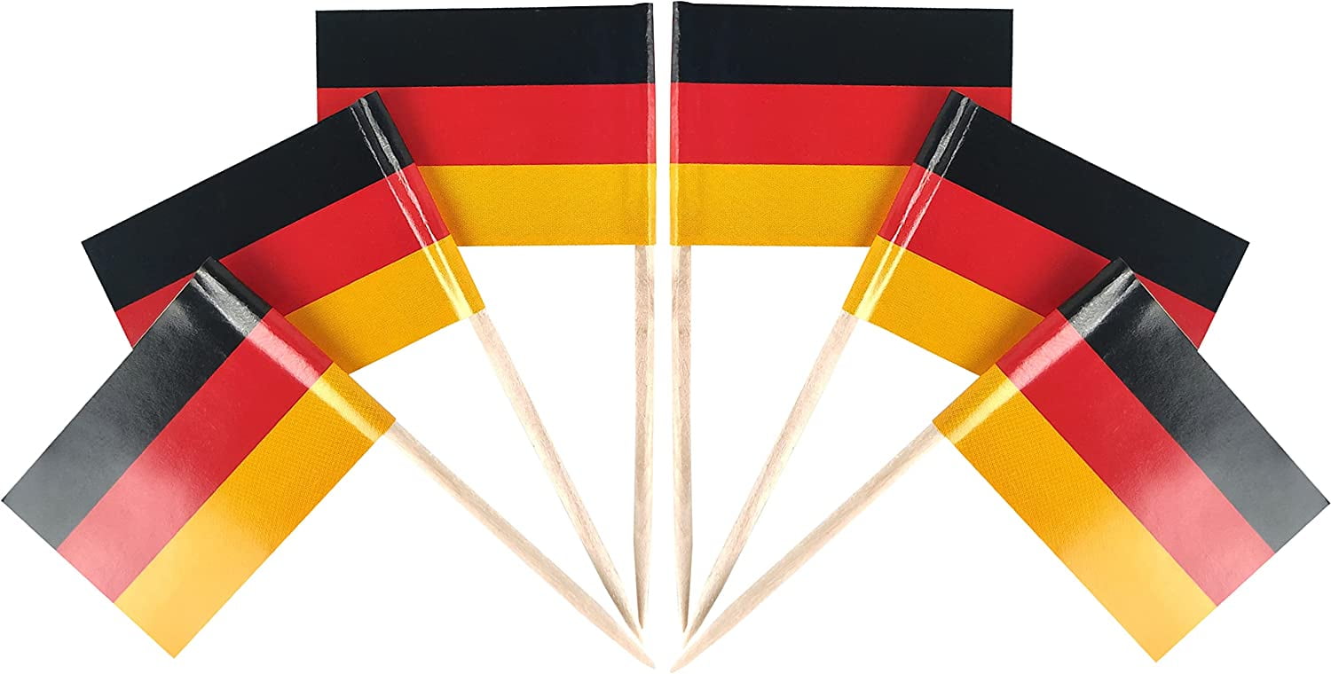 Germany Toothpick Flag German Small Mini Cupcake Topper Flags,100 pcs ...