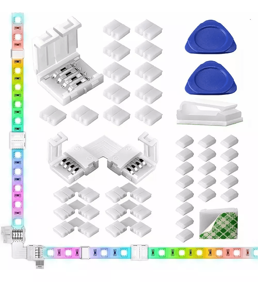 Kit De Conectores De Luces Led Rgb De 10 Mm Blanco | Walmart en línea
