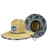 Diver Sun Hat, Men's Straw Hat with Fabric Pattern Print Lifeguard Hat ...