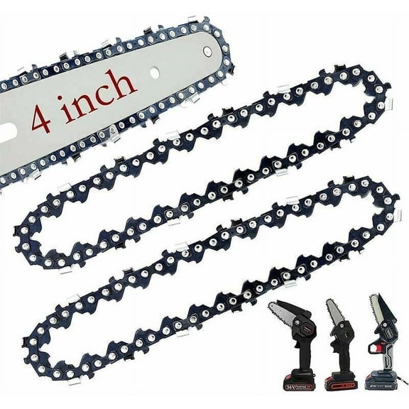 Uxcell 4 Inch Mini Chainsaw Chain Replacement Cordless Electric ...