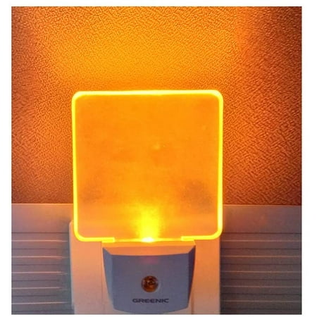 LED Night Light 2 Pack, Amber/Yellow/Orange Auto Night Light Plug in ...
