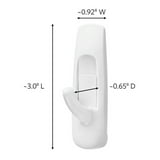 Command Damage-Free Medium Utility Wall Hooks White, Holds Up To 3 ...