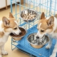 Guodhu 3 Pack Hanging Stainless Steel Pet Bowls for Dog Crate, Non ...