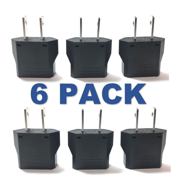 Norstar European Asian to American Plug Adapter 2 Flat Pins - Walmart.com