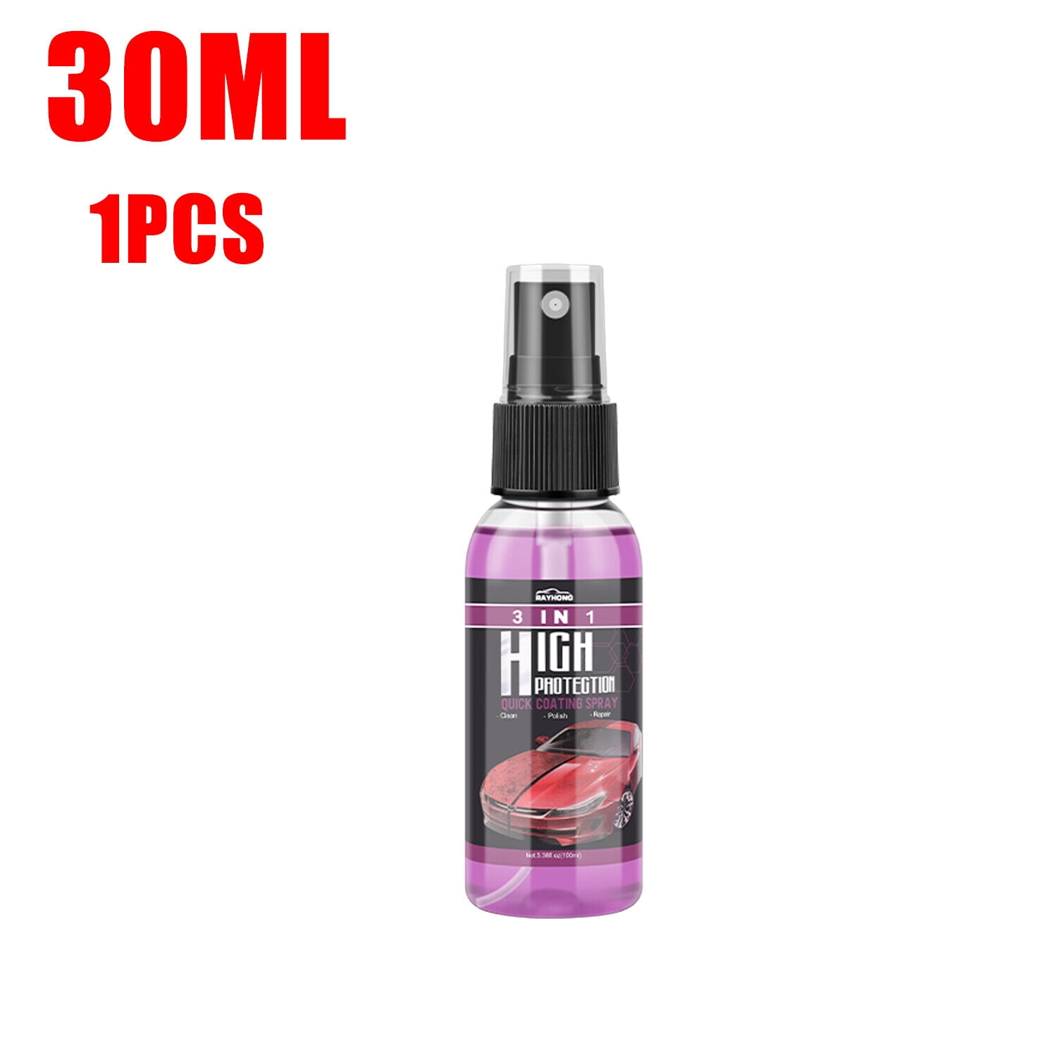 Htwon 100ML 3 in 1 High Protection Quick Car Coat Ceramic Coating Spray Hydrophobic - Walmart.com