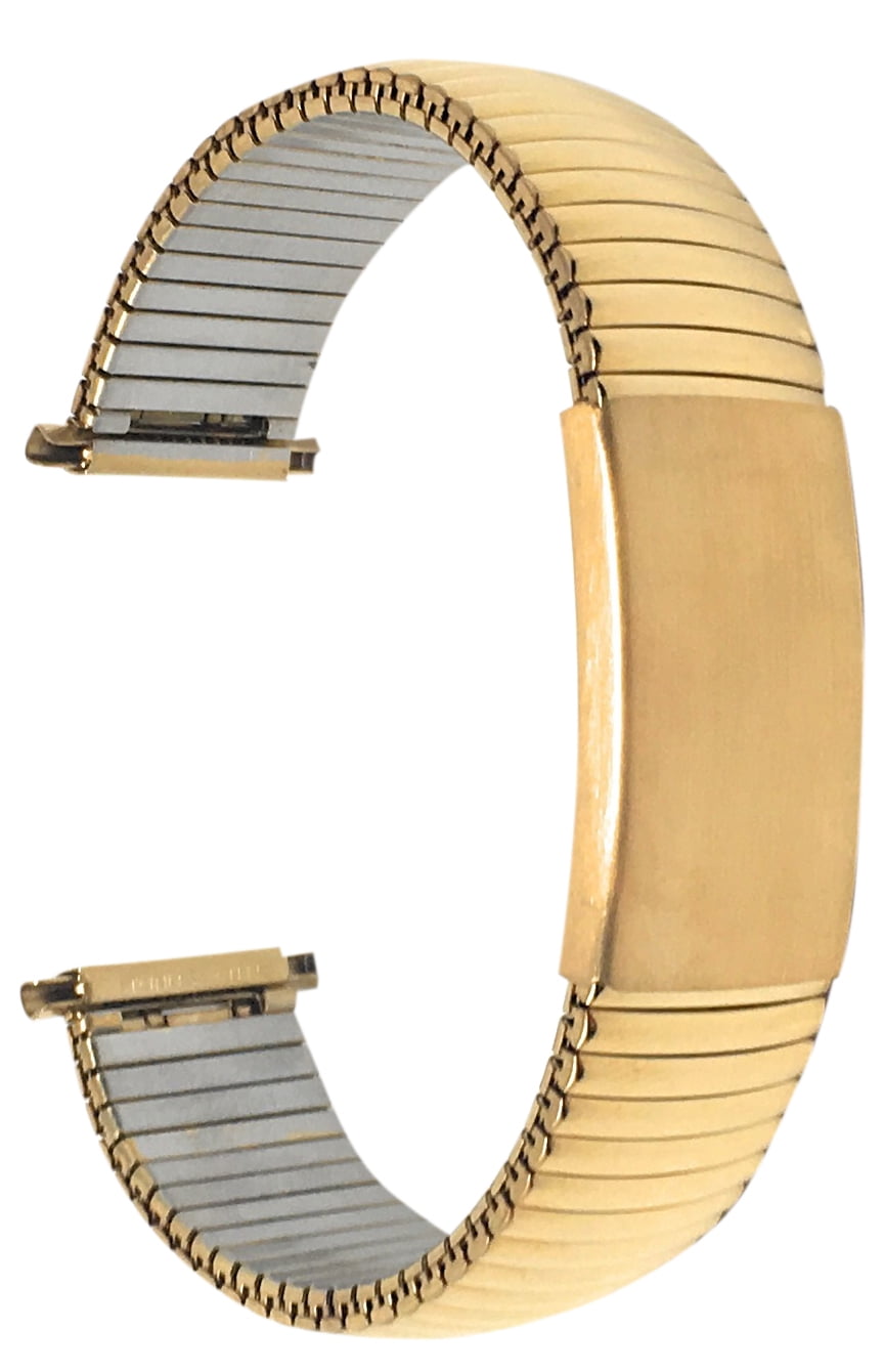 Bandini 18mm Gold Tone Stainless Steel Stretch Watch Strap for Men ...
