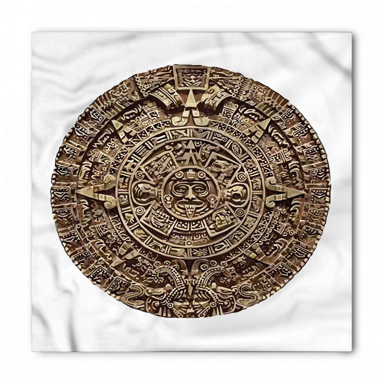 Aztec Bandana, Mexican Medallion Ornament, Unisex Head and Neck Tie, by ...