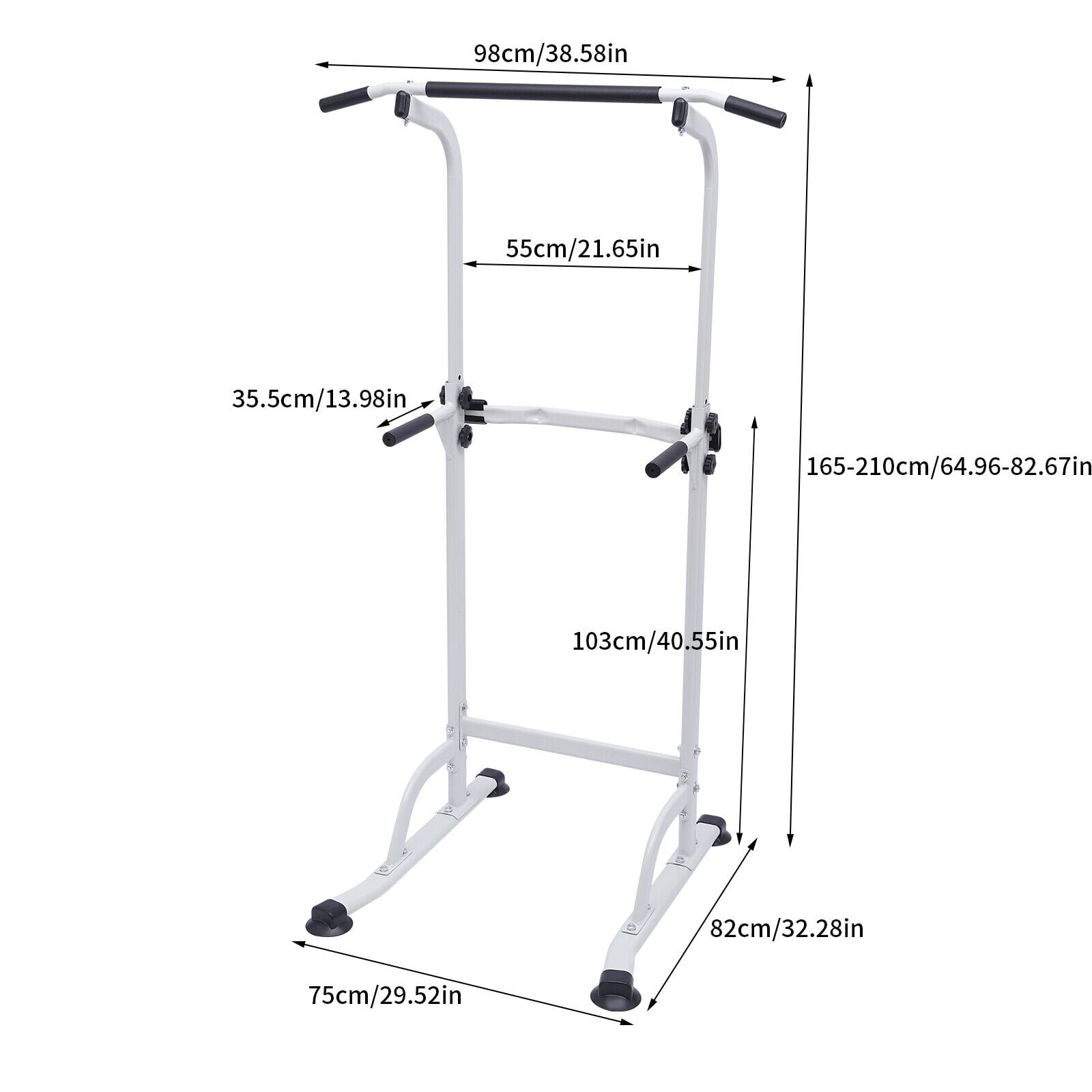 Miumaeov Power Tower Pull-Up Bar Station Strength Training Dip Stands ...