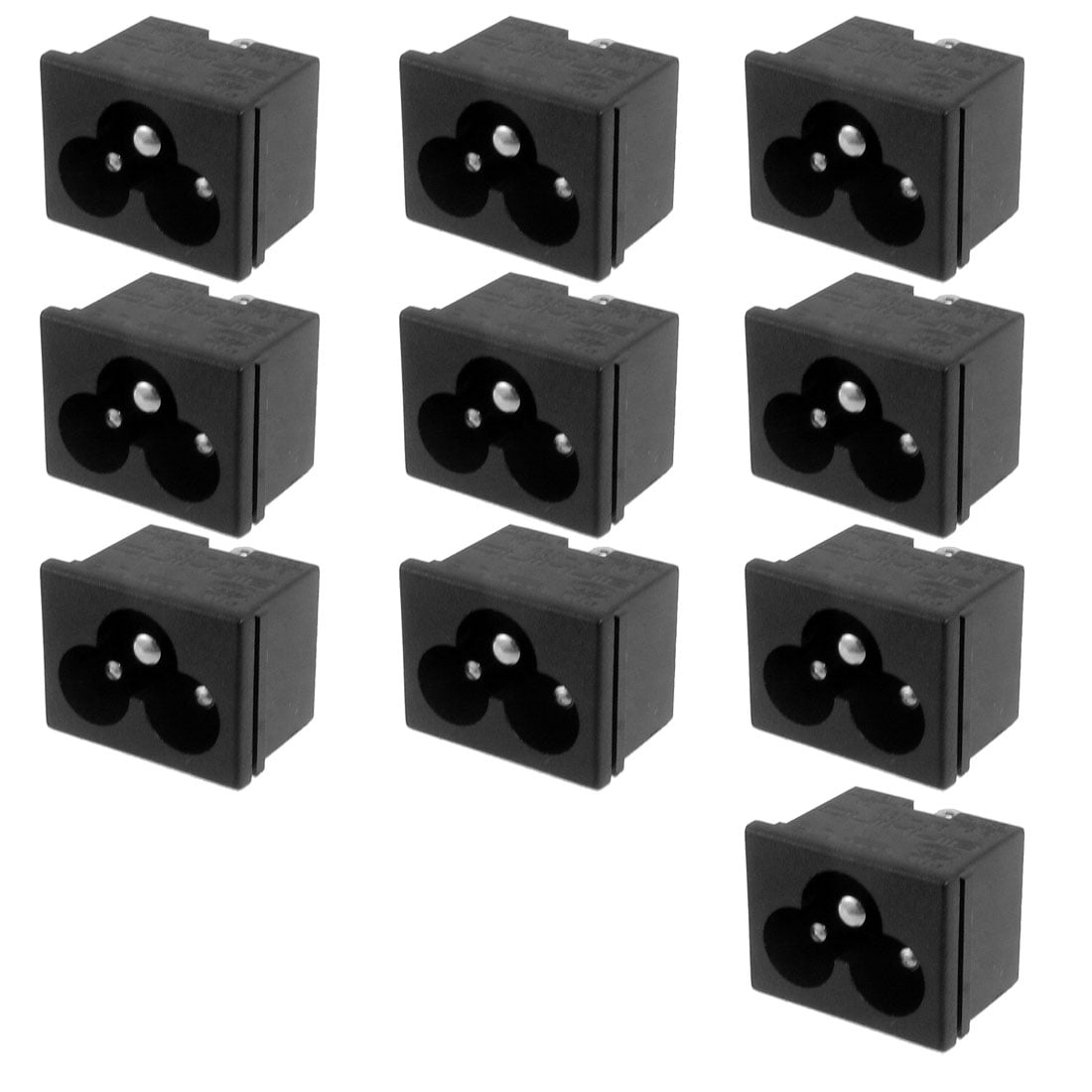 10 x Male Connector IEC320 C6 AC Power Socket Connector 2.5A 250V ...