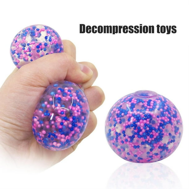 Children Decompression Pinching Ball Toy Water Beads Ball Squeeze Ball ...
