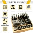 41 Piece Steel Dapping Doming Punch Block Set & Wooden Base Jewelry ...
