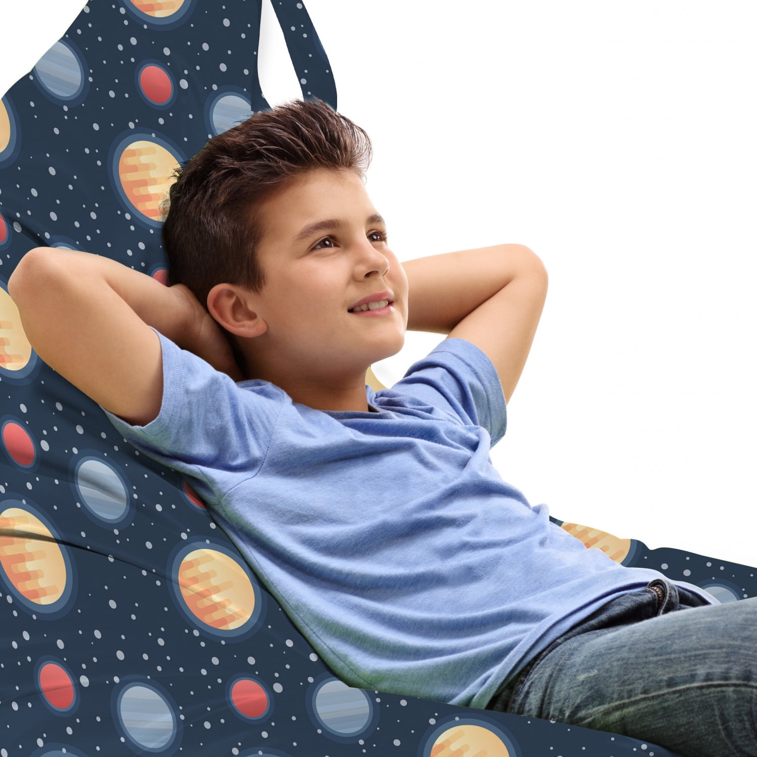 Space Lounger Chair Bag, Cosmos Theme with Planets and Stars Galaxy ...